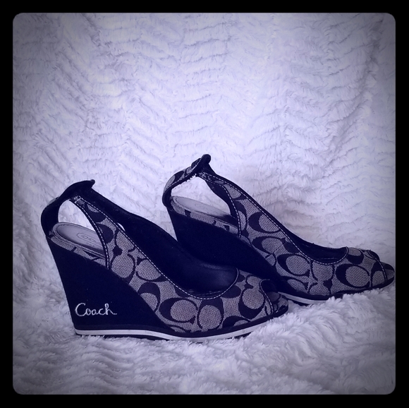 Coach | Shoes | Coach Logo Wedges | Poshmark